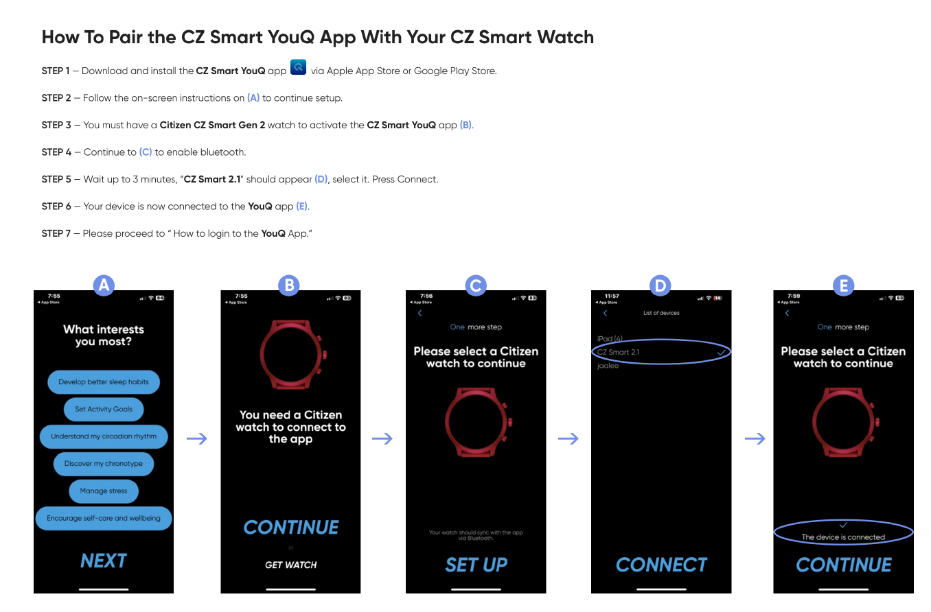 How do I pair my smartwatch to my phone? – Citizen Watch UK Help Centre