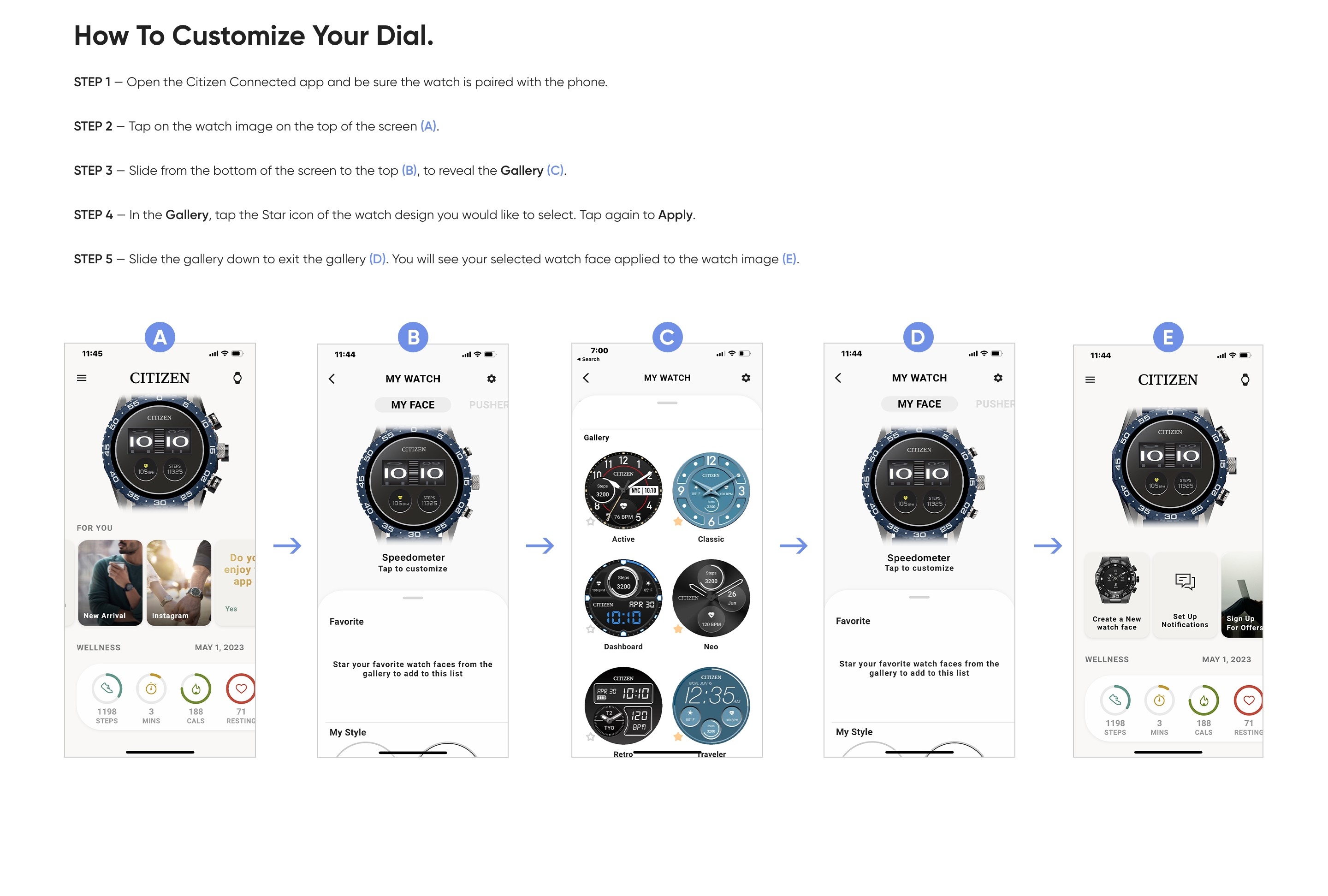 How do I change my watch face on my Gen2 Touchscreen Smartwatch ...